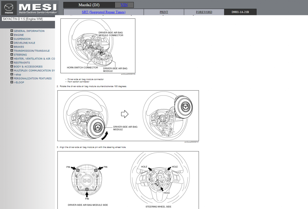 Mazda2 (DJ) Electronic Service Information (MESI) | OBDTotal