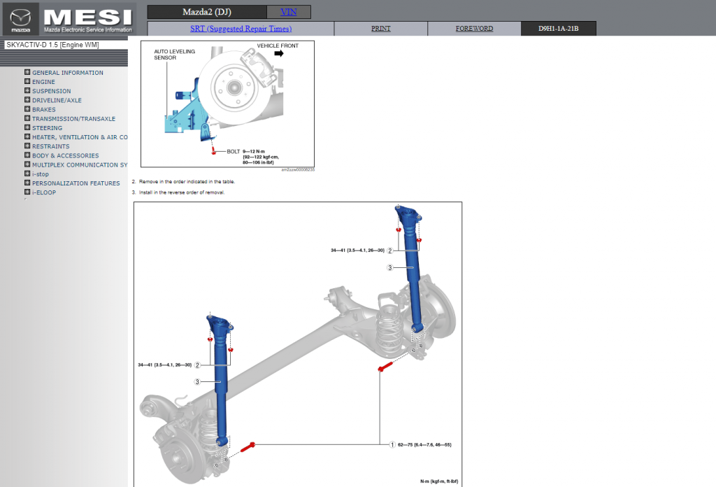 Mazda2 (DJ) Electronic Service Information (MESI) | OBDTotal