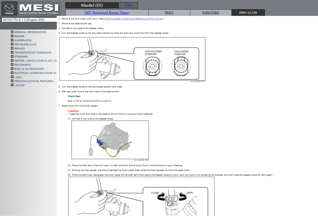 Mazda2 (DJ) Electronic Service Information (MESI) | OBDTotal