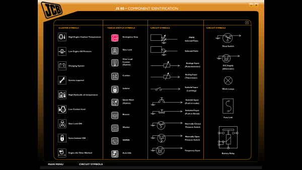 JCB Hydraulic Excavator JS 80/I40/200/210 Series Animation System For ...