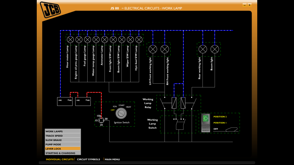 JCB Hydraulic Excavator JS 80/I40/200/210 Series Animation System For ...