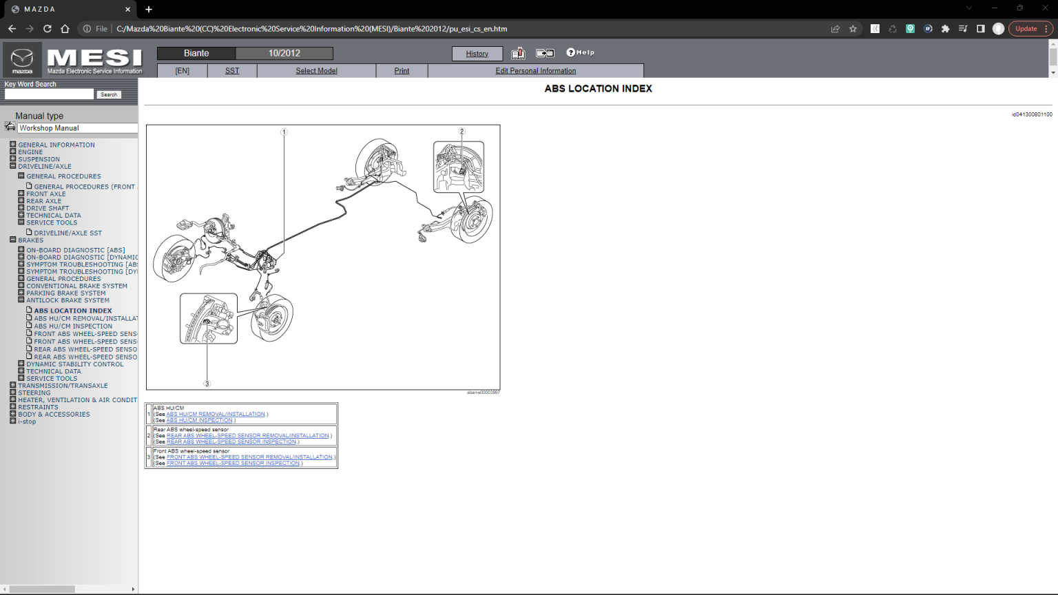 Mazda Biante (CC) Electronic Service Information (MESI) - OBDTotal