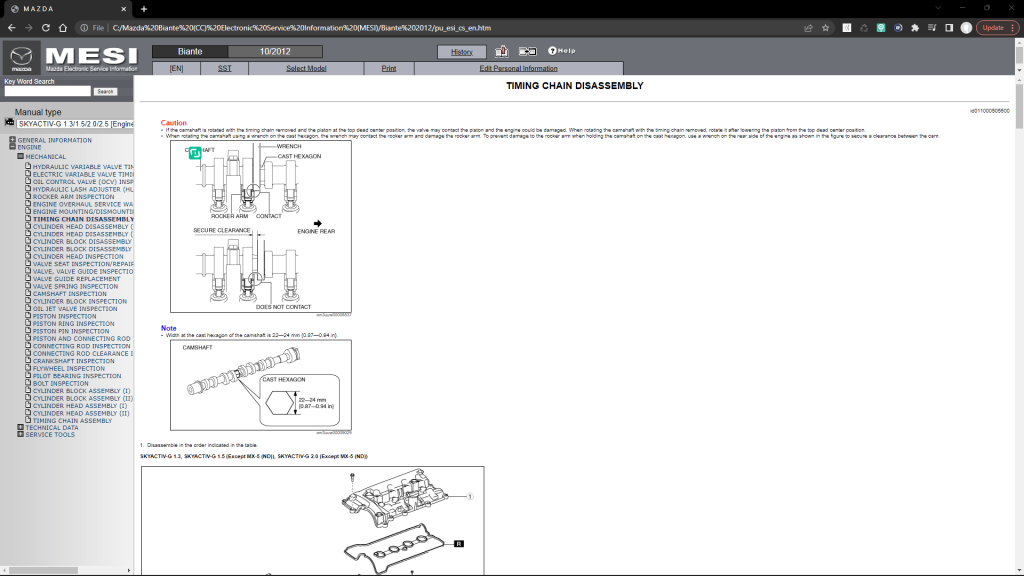 Mazda Biante (CC) Electronic Service Information (MESI) - OBDTotal