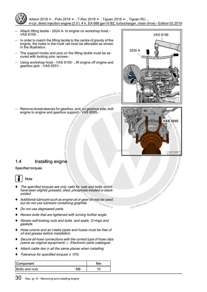 VW 4-Cylinder Direct Injection Engine (2.0 L, 4 V, EA 888 Gen III BZ ...
