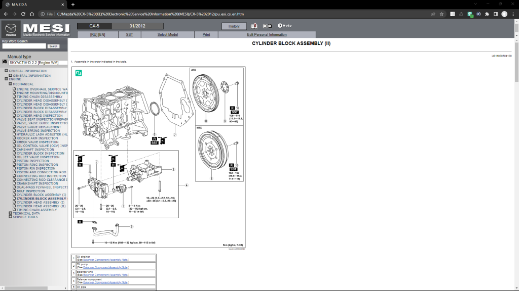 Mazda CX-5 (KE) Electronic Service Information (MESI) - OBDTotal