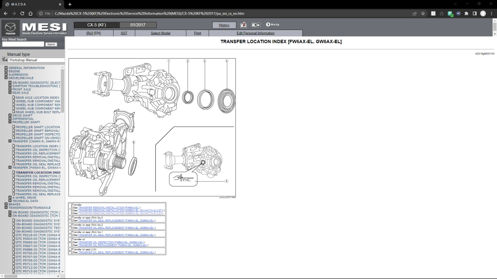 Mazda CX-5 (KF) Electronic Service Information (MESI) - OBDTotal