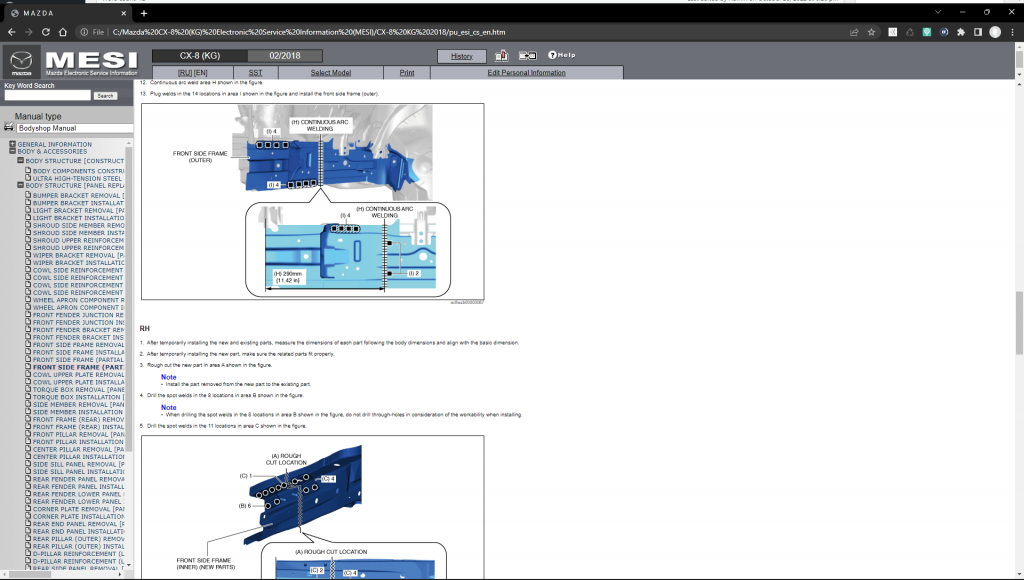 Mazda CX-8 (KG) Electronic Service Information (MESI) - OBDTotal