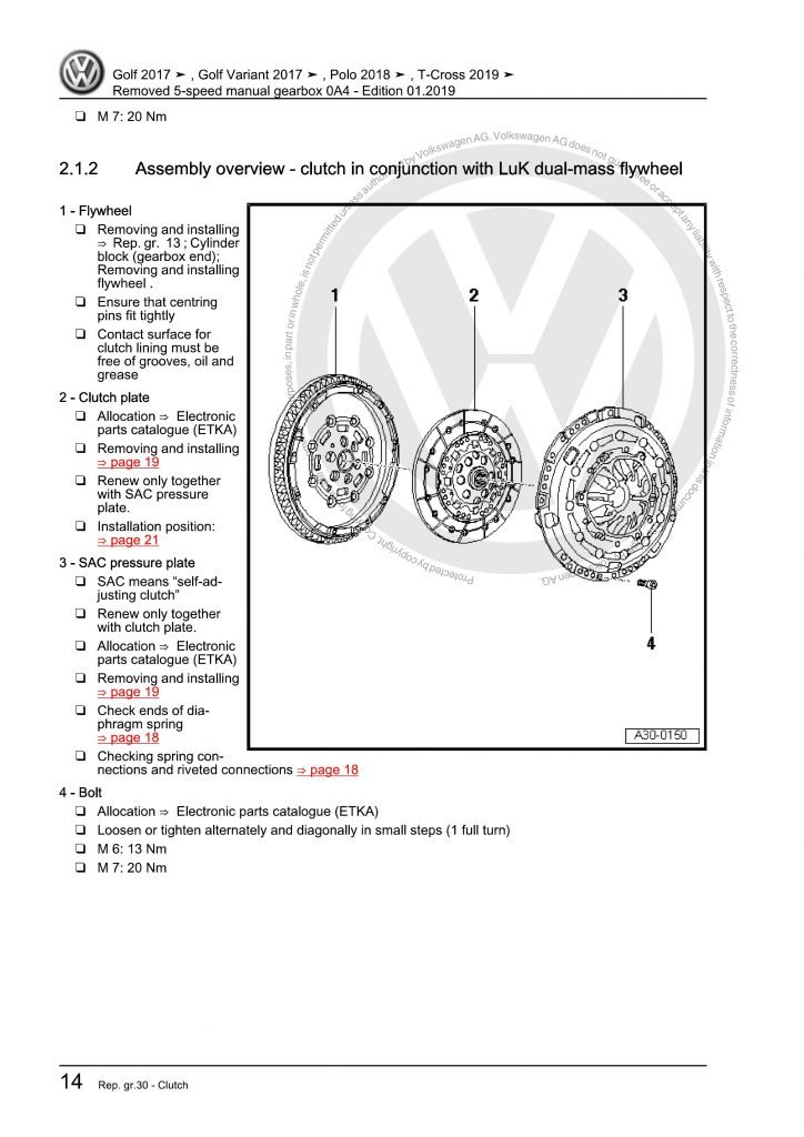 VW 5-Speed Manual Gearbox 0A4 OEM Workshop Manual - OBDTotal