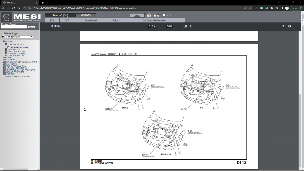 Mazda3 (BK) Electronic Service Information (MESI) - OBDTotal