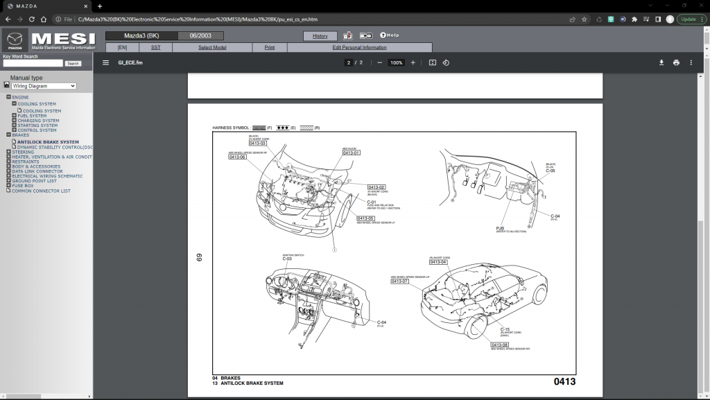 Mazda3 (BK) Electronic Service Information (MESI) - OBDTotal