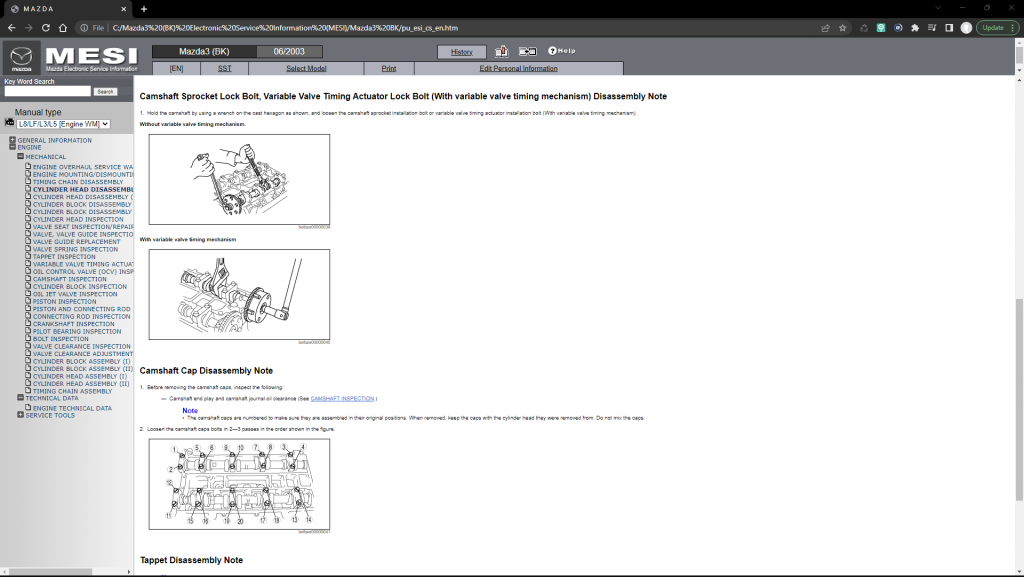 Mazda3 (BK) Electronic Service Information (MESI) - OBDTotal