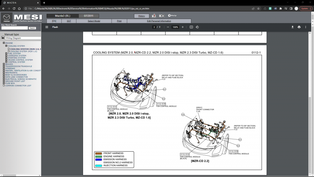 Mazda3 (BL) Electronic Service Information (MESI) - OBDTotal