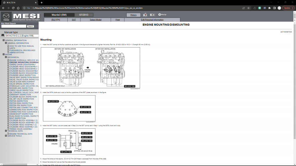 Mazda3 (BM) Electronic Service Information (MESI) - OBDTotal