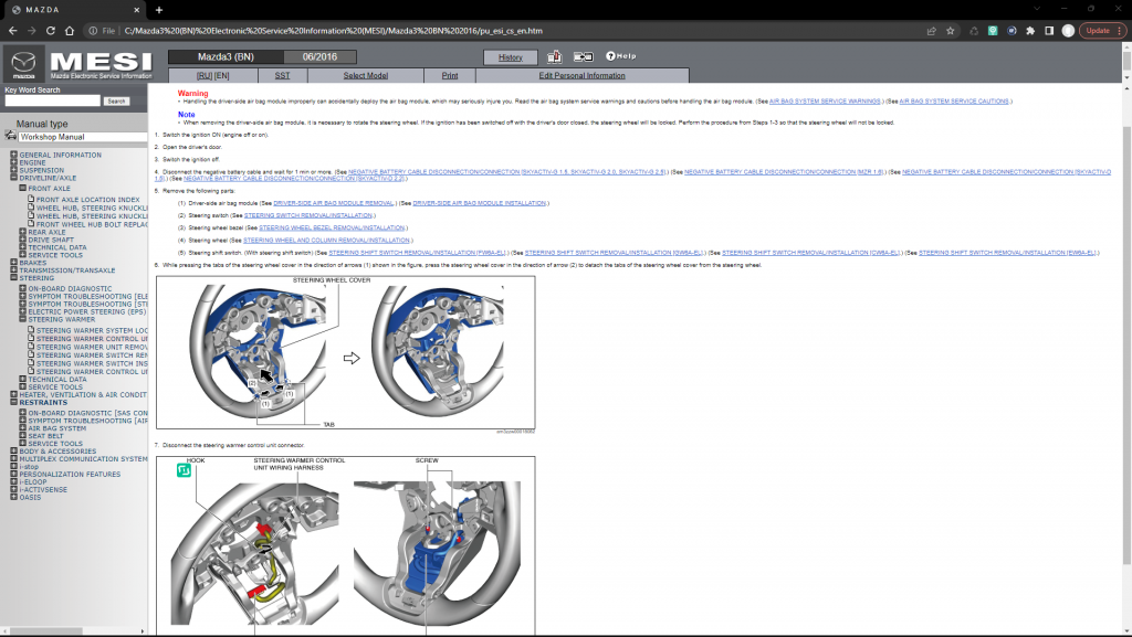 Mazda3 (BN) Electronic Service Information (MESI) - OBDTotal
